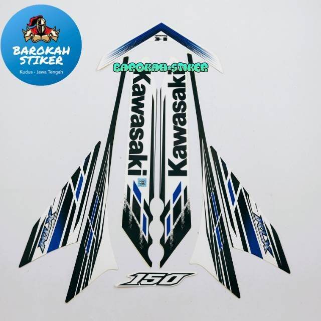 Original Asli Striping Stiker Polet motor kawasaki klx 150 lama hitam ...