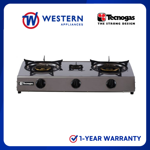Tecnogas GS300BCSS Three Burner Gas Stove | Lazada PH