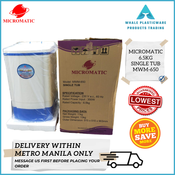 Micromatic Washing Machine Single Tub | Lazada PH