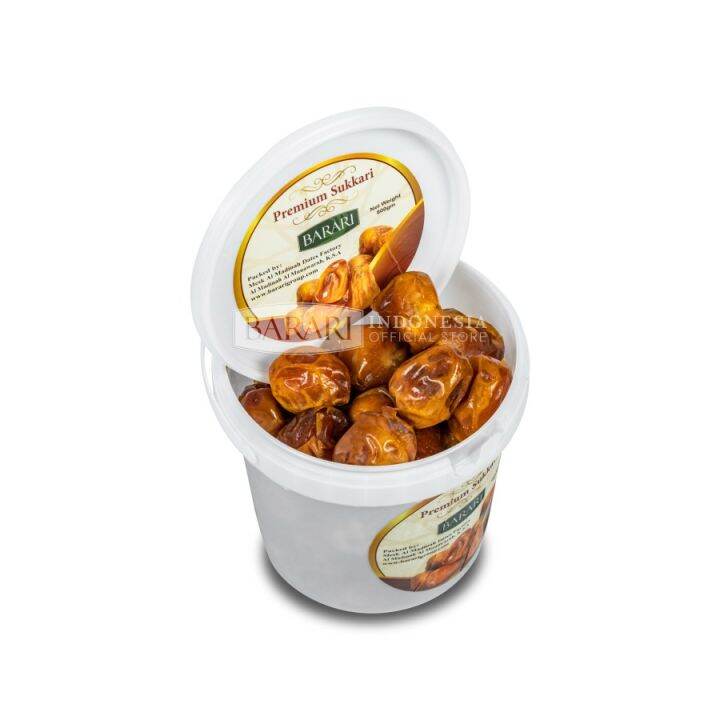 Kurma Barari Premium Sukkari 800Gr (Kemasan Ember Plastik) Saudi Arabia ...