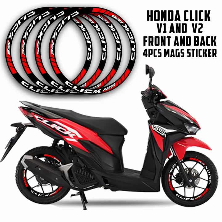 Factory direct sales Honda Click V1 and V2 Front and Back Mags Stickers ...