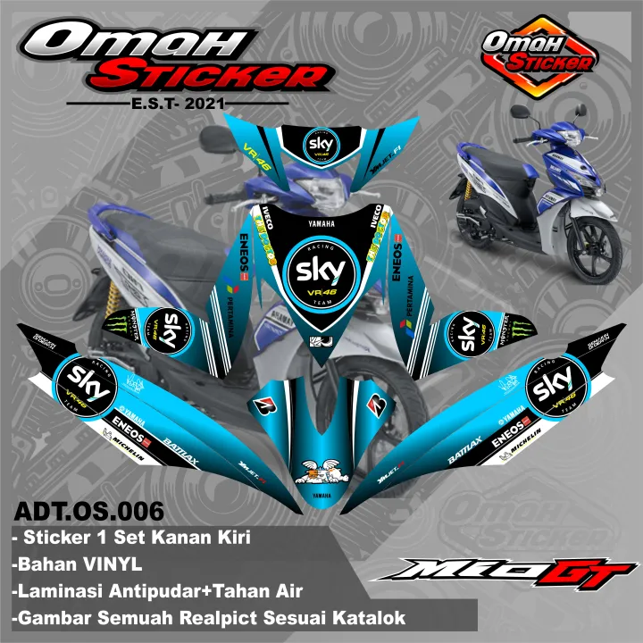 Stiker Setriping Decal Yamaha Mio GT Full Body. ADT.006 | Lazada Indonesia