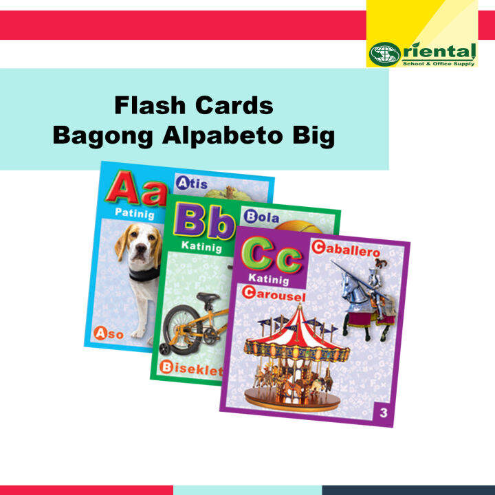 BIG Ang Bagong Alpabeto Flashcard Big - 6 x 6 inches - Filipino ...
