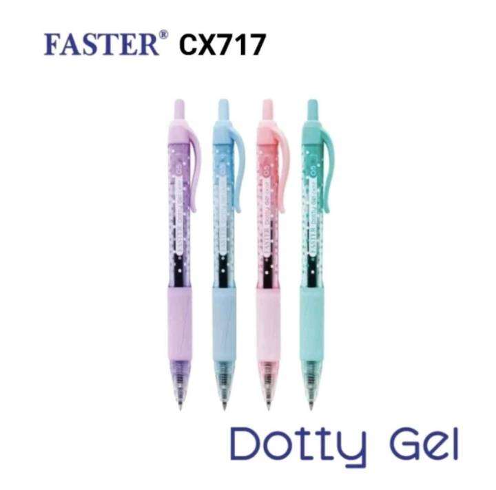 ปากกาฟาสเตอร์ CX717 หมึกเจลสีน้ำเงิน แบบกดขนาด 0.5 มม. | Lazada.co.th
