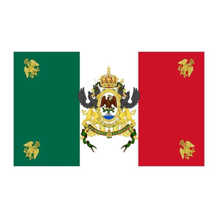 FLAGDOM 90*150cm The flag of the Second Mexican Empire hangs a ...
