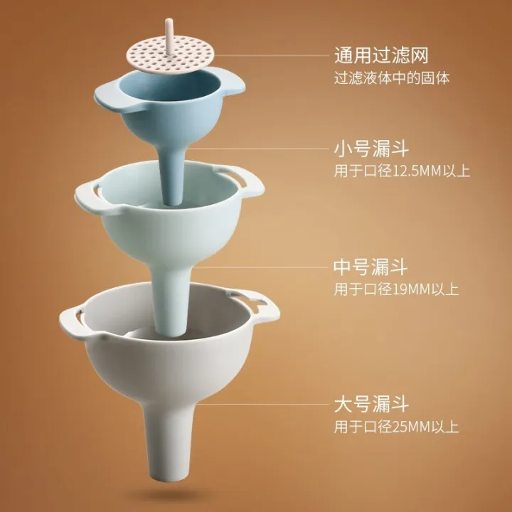 Plastic funnel milk powder cone-shaped anti-sprinkling funnel small ...