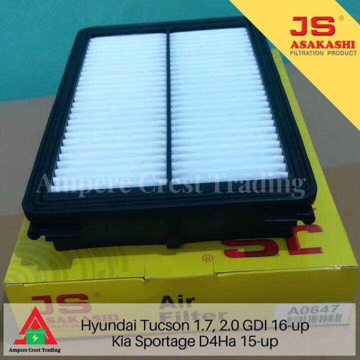 JS Air Filter A0647 for Hyundai Tucson 1.7, 2.0 GDI 16-up, Kia Sportage D4Ha 15-up | Lazada PH