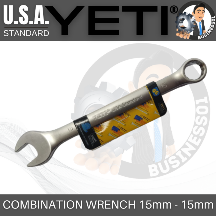 Business01 Yeti Combination Wrench Liyabe 15Mm-15Mm Chrome Vanadium ...