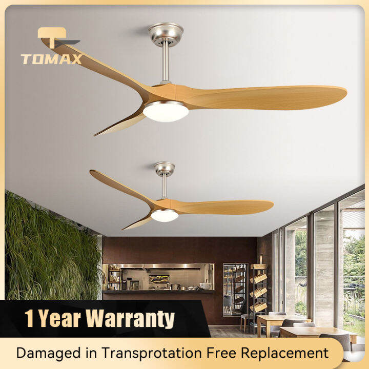 [1Year Warranty] TOMAX 132CM Large Ceiling Fan Lighting Big Wind Power ...
