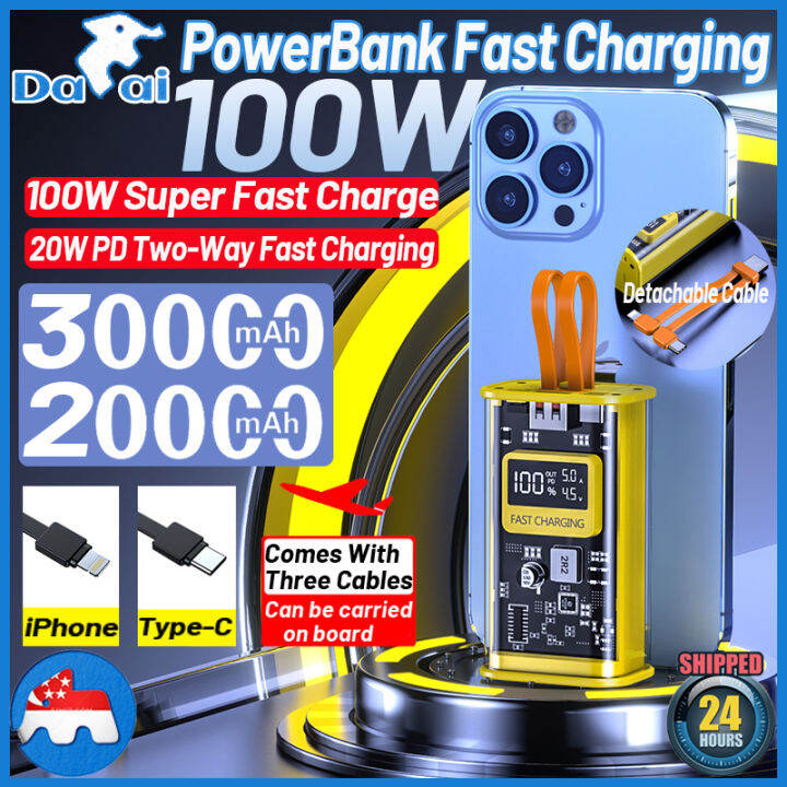 🇸🇬 [In Stock]Power Bank Super Fast Charging 30000mAh PD22.5W Powerbank ...