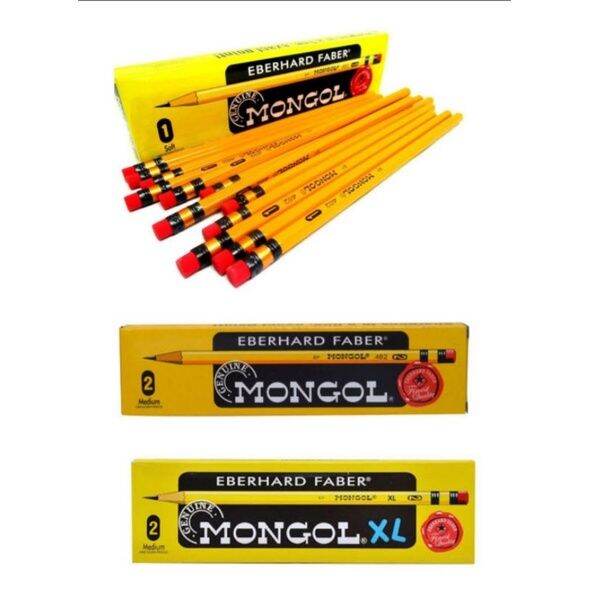 ORIGINAL Mongol #1 #2 Pencils With Eraser | Lazada PH