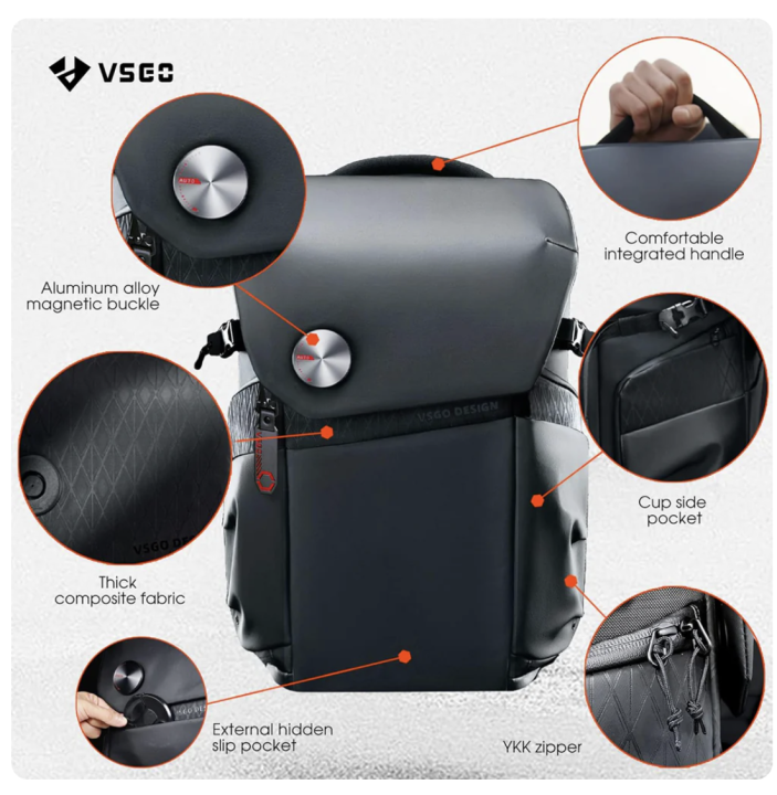 VSGO V-BP02 Camera Backpack Black 16L | Lazada PH
