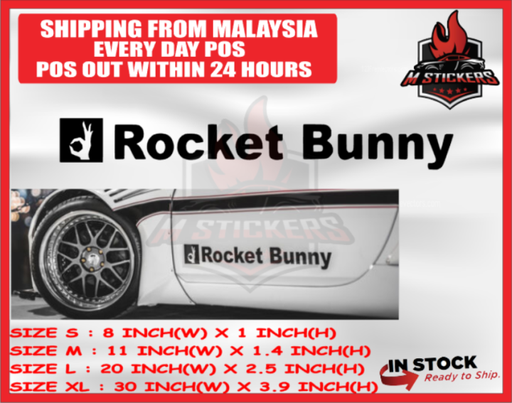 ROCKET BUNNY CAR STICKER TOYOTA GT86 SUBARU BRZ VIOS CITY CIVIC MYVI ...