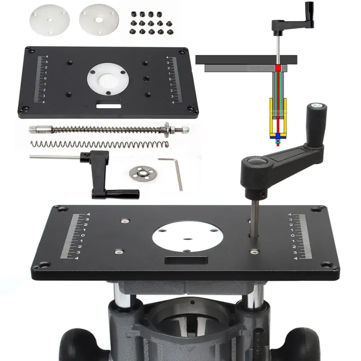 Trimming Machine Router Table Insert Plate special Lift Refit Aluminum ...