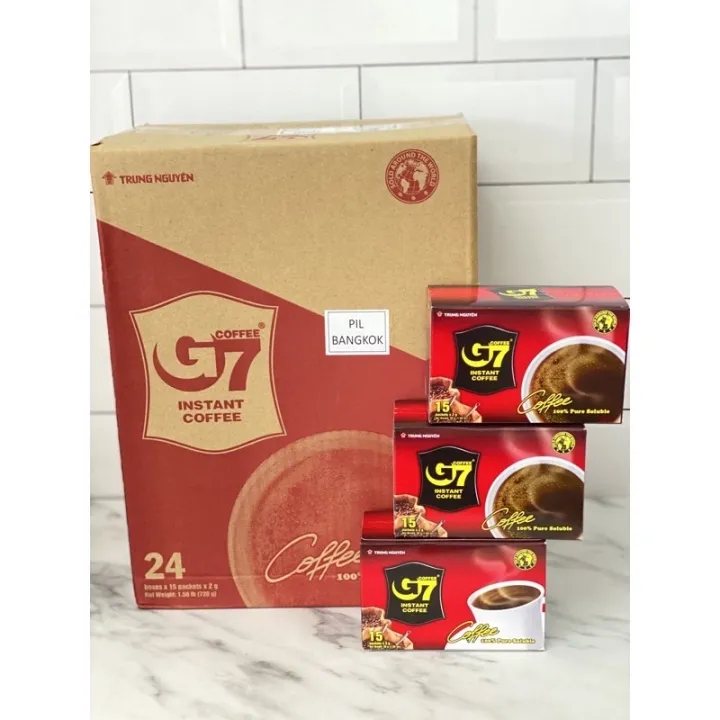 (((ยกลัง))) กาแฟสำเร็จรูป G7(24กล่อง)exp15/12/23 | Lazada.co.th