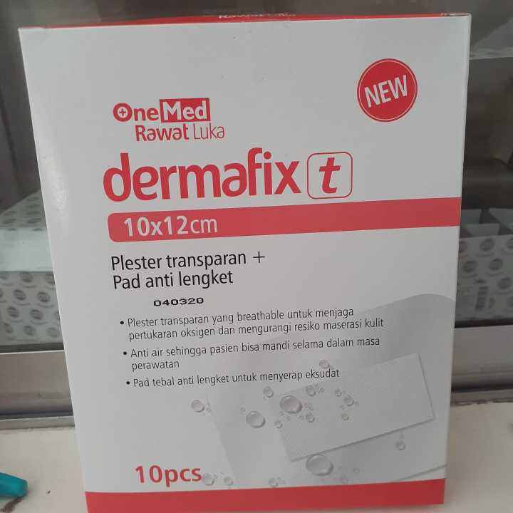 Dermafix 10x12cm | harga 1 pcs l Dermafix T Plester Luka Transparan ...