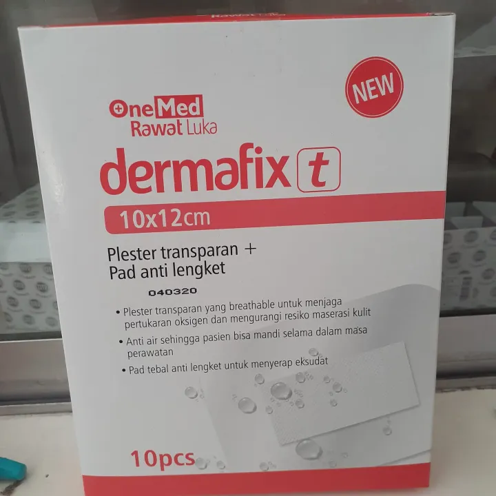 Dermafix 10x12cm | harga 1 pcs l Dermafix T Plester Luka Transparan ...
