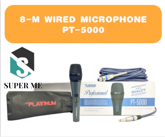 8-meters Platinum PT-5000 Platinum Heavy Duty Wired Microphone | Lazada PH