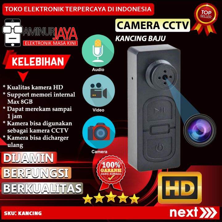 Spy Camera Kancing Baju Hidden Camera Pengintai Mini Tersembunyi Model ...