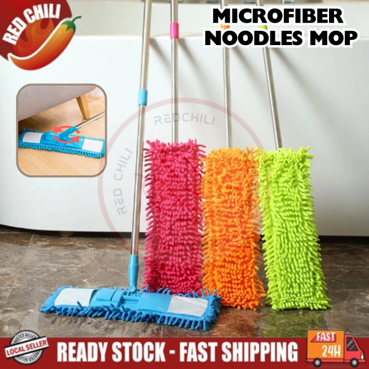 REDCHILI Magic Microfiber Noodle Dust Mop Telescoping Pole Floor Easy ...