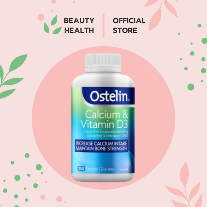 Ostelin Calcium and Vitamin D3 - Supports bone strength - 250 Tablets ...