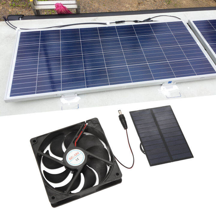 Solar Panel Fan 12V Environmental Friendly Outdoor Solar Panel Fan Kit ...