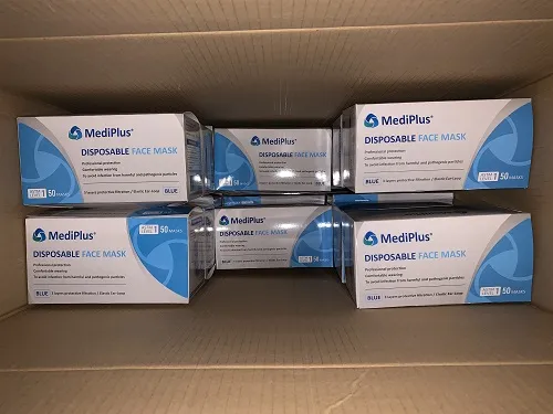 MEDiPLUS Blue colored Disposable face masks | medi grade gsm thickness ...