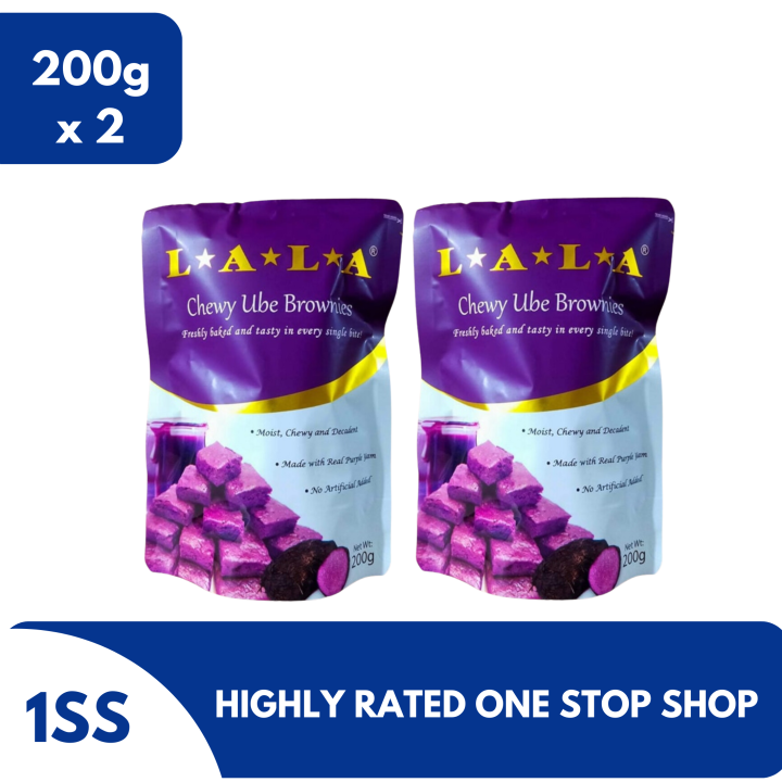 LaLa Chewy Ube Brownies, 200g set of 2 | Lazada PH