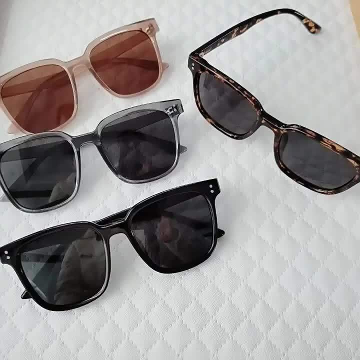 แว่นกันแดดโพลาไรซ์ผู้หญิง 2023 รุ่นใหม่สไตล์เกาหลี TR90 รุ่น GM แว่นตากันแดดสดกรอบใหญ่ป้องกัน ...
