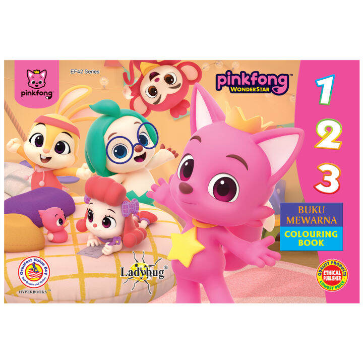 Pinkfong Wonderstar 123 Colouring Book EF42 SERIES | Lazada