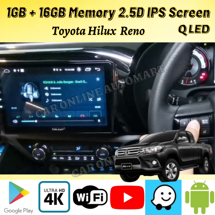 TOYOTA HILUX RENO ~ MOHAWK T3L MS SERIES Q-LED 1GB+16GB 4K ANDROID ...