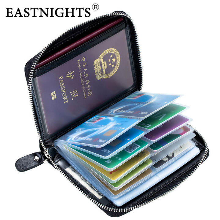 EASTNIGHTS New Leather Men Credit Card Holder Women Bank ID Card Wallet ...