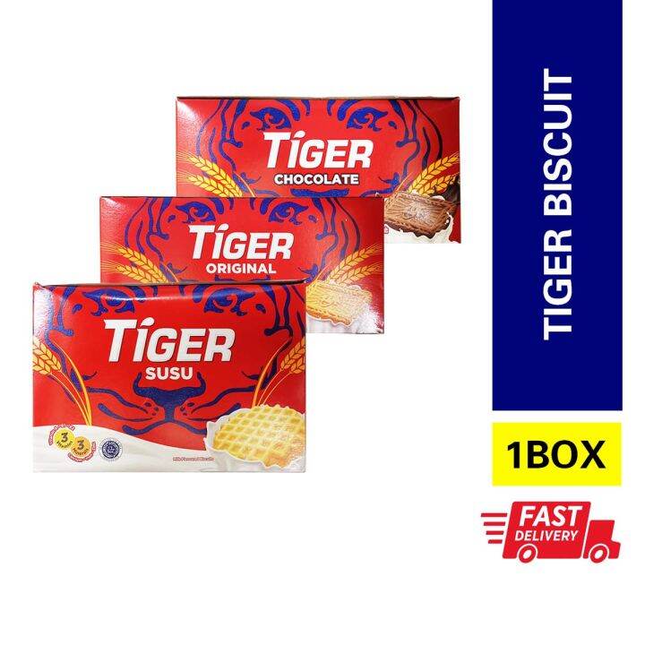 [12'S] Halal Biscuit Tiger [Original/Chocolate/Milk] Energy Cracker ...