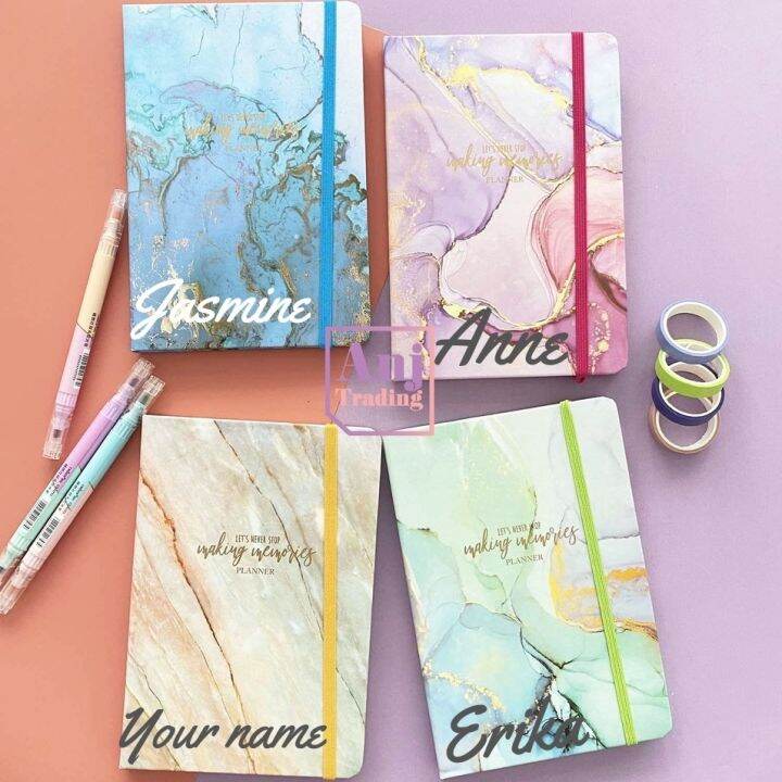 Marble Planner 2023 Open-dated Inspirational Motivational Hardbound Diary Notebook Notepad ...