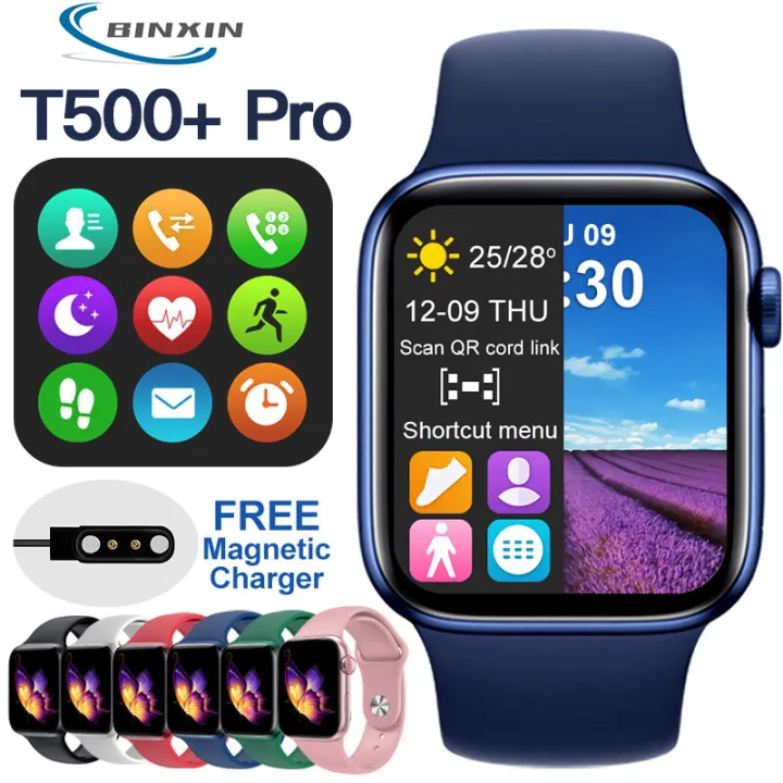 BINXIN T500 Pro Smart Watch บลูทูธโทร44มิลลิเมตร Ip67กันน้ำชุด8อัตโนมัติแสงขึ้นหน้าจอ DIY ที่ ...
