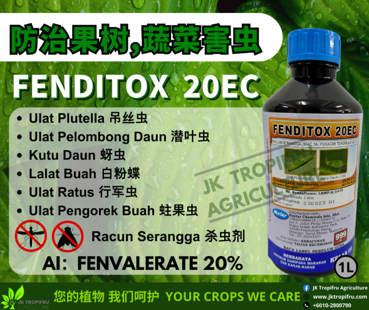 Fenditox(1L) Pesticides/ Racun Serangga Perosak/ 农药（Fenvalerate) Ulat Plutella,Ulat Pelombong ...