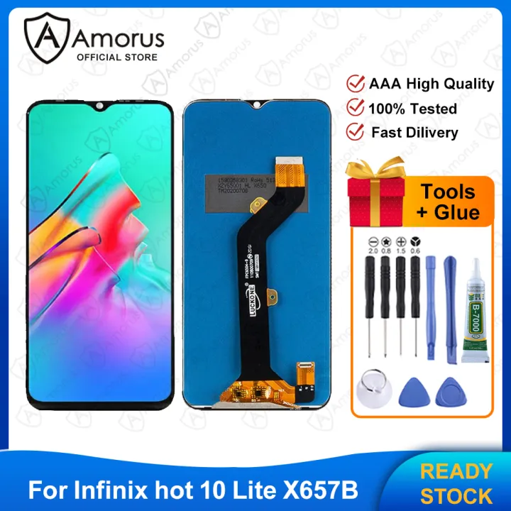 Amorus LCD พร้อมเครื่องมือ + กาวสำหรับ Infinix Smart 5 X657 X657C ...