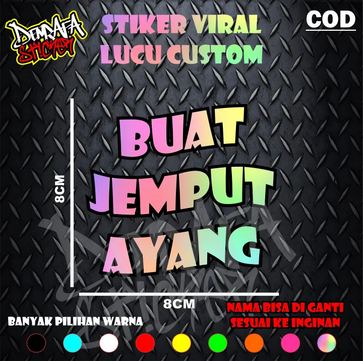 STIKER CUTTING LUCU BUAT JEMPUT AYANG / STICKER MOTOR KEREN DAN LUCU ...