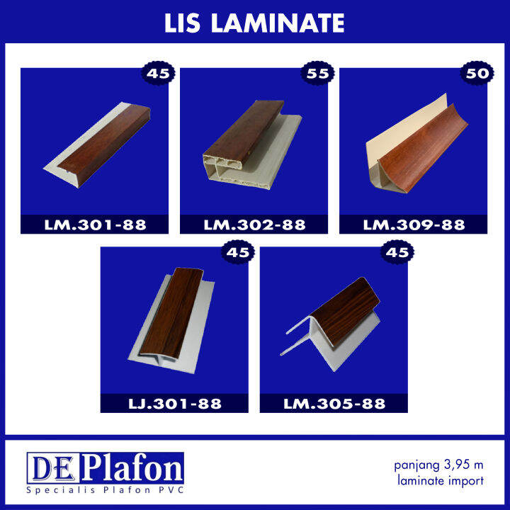 De Plafon - LIS PVC / LIST PVC LAMINATE IMPORT PINGGIR SIKU SAMBUNG ...