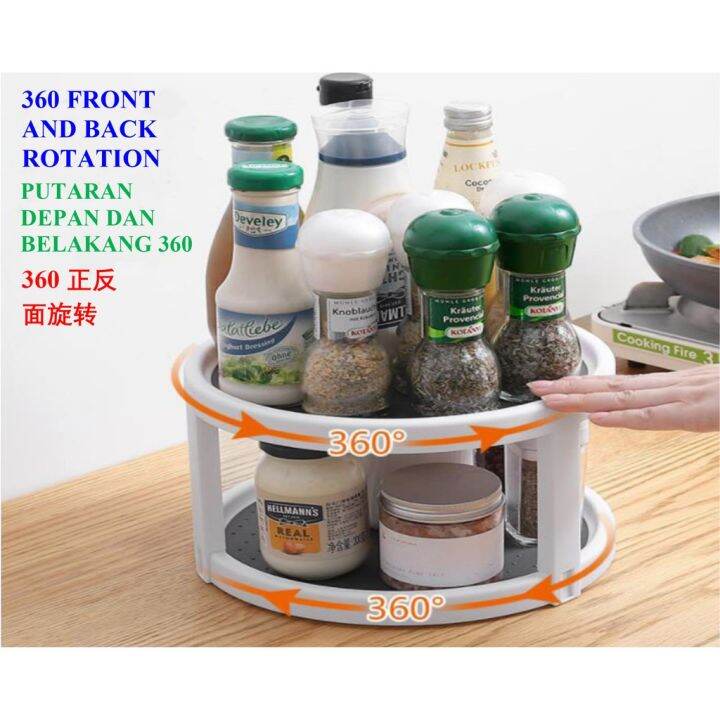 360’ Rotating condiment rack, rotating rack, kitchen rack, seasoning ...