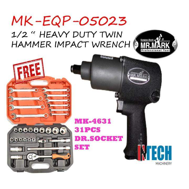 MR MARK MK-EQP-05023 1/2" HEAVY DUTY TWIN HAMMER IMPACT WRENCH FOC:MK ...