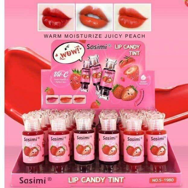🍓New Sasimi 🍓Strawberry Vit-C Water Candy Liptint 1Box-24pcs🍓 | Lazada