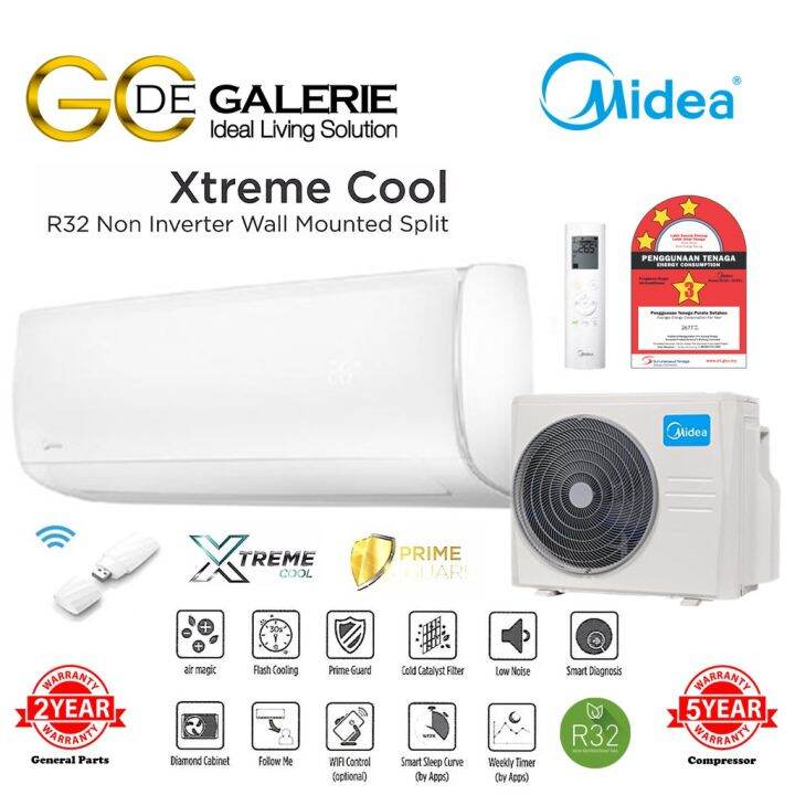 Midea MSAG-10CRN8 MSAG-13CRN8 MSAG-19CRN8 MSAG-25CRN8 Air Conditioner XTreme Cool Series 1.0HP-2 ...
