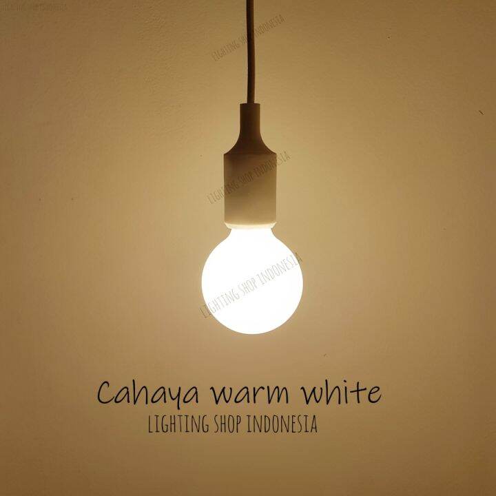 L09 Lampu Bohlam Bola Kaca Susu Putih Warm White E27 | Lazada Indonesia