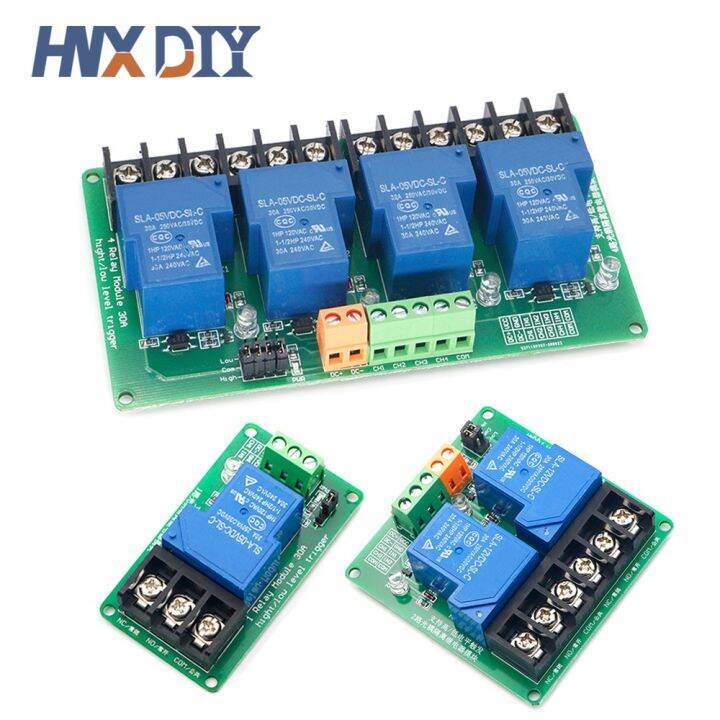 5V 12V 24V ONE 1 2 4 channel relay module 30A with optocoupler ...