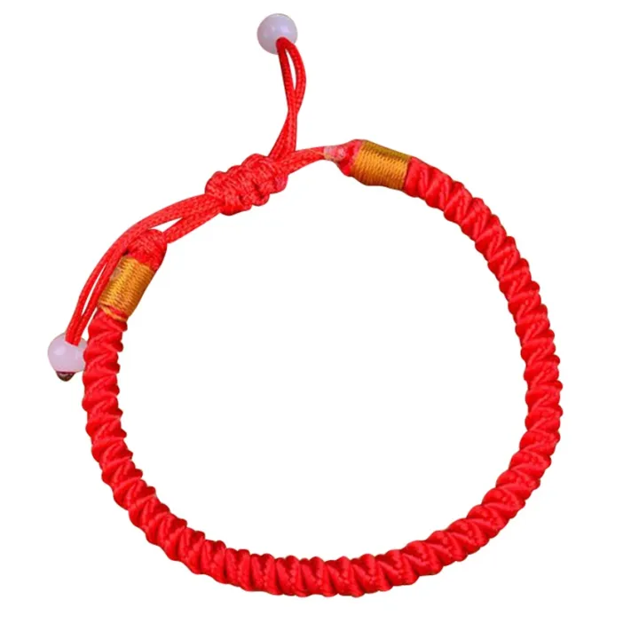 [Cutewomen2020] Men Women Good Luck New Year Hand Braided Lucky Red ...
