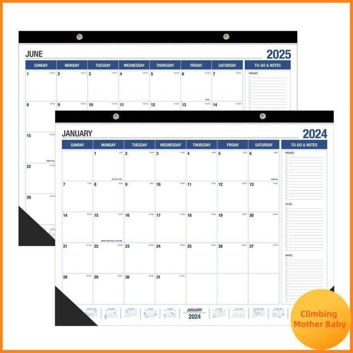 CMB 17 x 22 Inches 2024-2025 Calendar 18 Months Yearly Daily Schedule ...