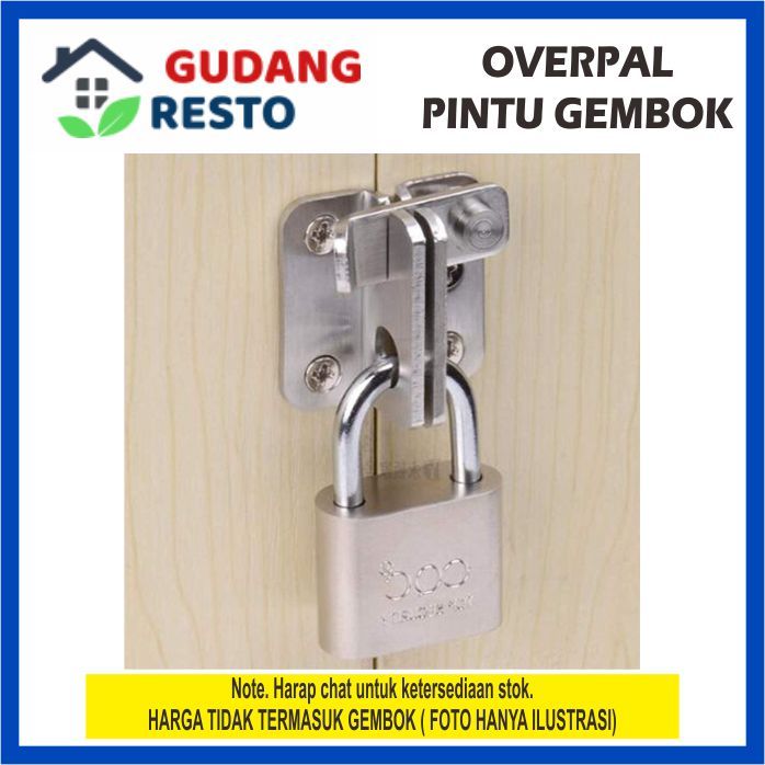 OVERPAL GEMBOK OVERVAL / GRENDEL / KUNCI PINTU GESER / SLIDING DOOR ...