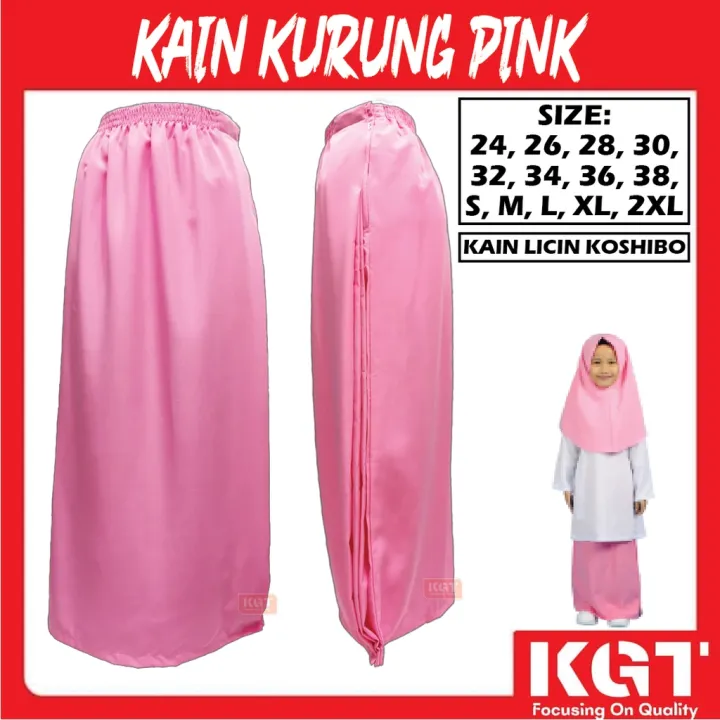 Kain Kurung Pink Sekolah Kain Licin VINTER Koshibo Kain Kurung Puteri ...