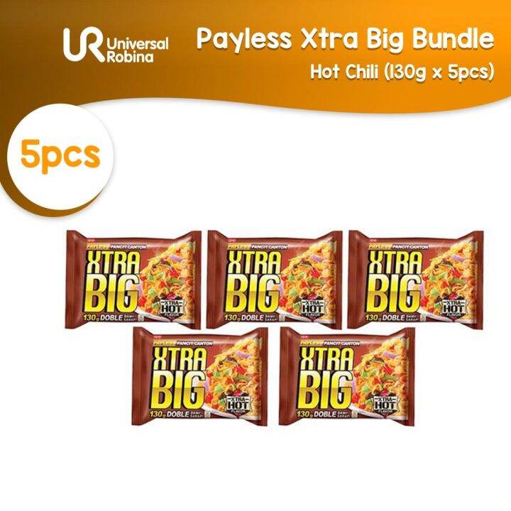 Payless Xtra Big Pancit Canton Hot Chili (130G) - 5 Packs | Lazada PH